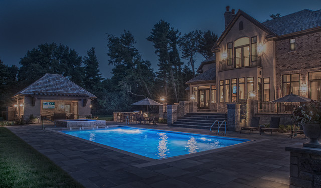 Lake Bluff, IL Swimming Pool, Spa, and Sunshelf with Bubblers ...