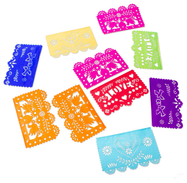 Novica Handmade Palomas Tissue Paper Garlands (Set Of 3) - Wreaths And ...