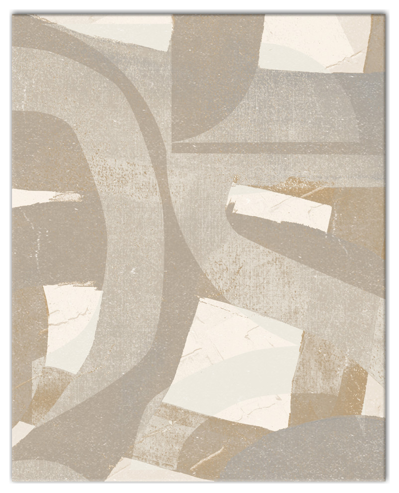 Abstract Layered Shapes 16x20 Canvas Wall Art, 16x20 - Contemporary ...