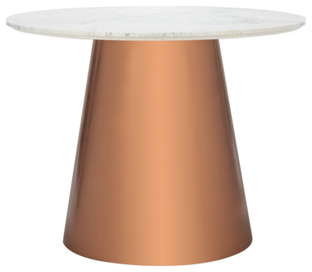 Andes 40" Round Marble Dining Table - Contemporary - Dining Tables - by ...