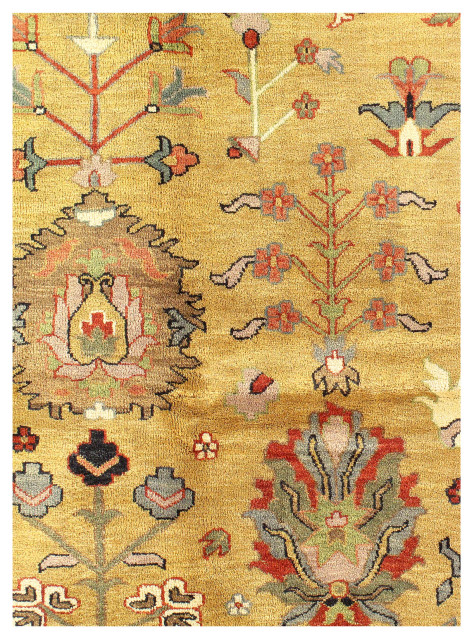 Camel Color Fine Hand Knotted Sultananad Rug 9'11''x13'5 ...