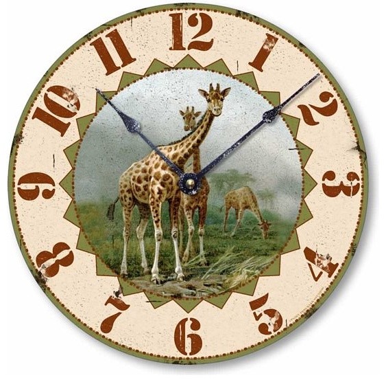 Vintage-Style Giraffe Clock - Farmhouse - Wall Clocks - by Fairy ...