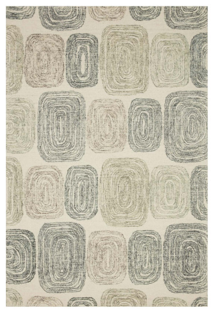 Loloi Milo Mlo-01 Rug, Teal and Neutral, 3'6"x5'6" - Contemporary ...
