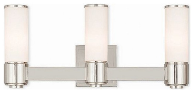 3 Light ADA Bathroom Light in Contemporary Style - 22 Inches wide by 9. ...