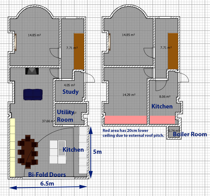 Semi-detached rear extension, how to get drawings/design done? | Houzz UK
