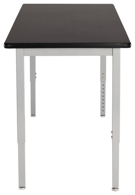 NPS Steel Height Adjustable Science Lab Table, HPL Top, Grey Frame ...