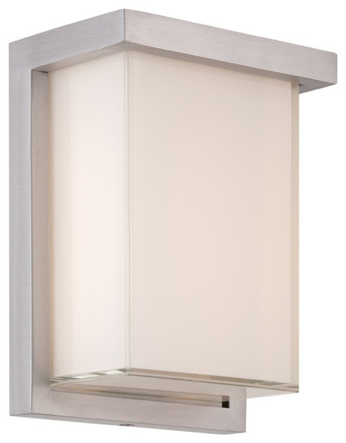 LED Outdoor Wall Mounted Lights, Brushed Aluminum - Contemporary ...
