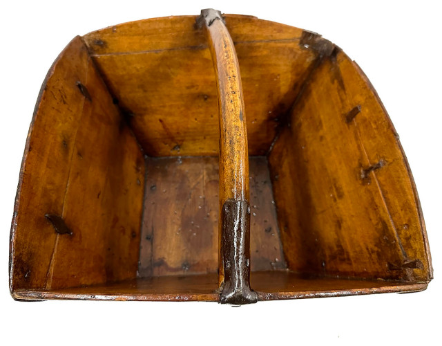Consigned 19th Century Antique Chinese Wooden Rice Measure Bucket, Dou ...