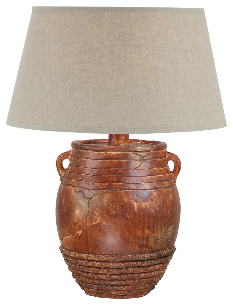 Hydrocal 27" Table Lamp, Indian Brick - Rustic - Table Lamps - by ...