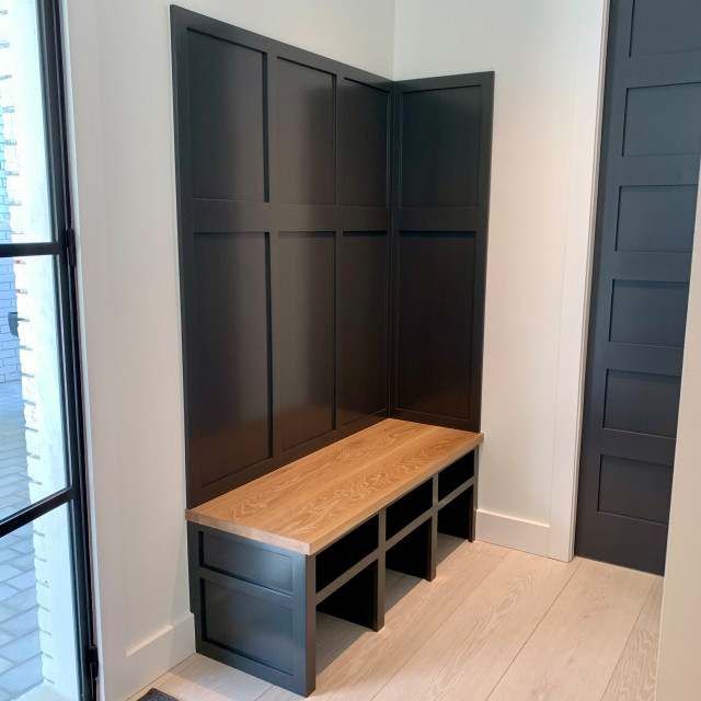 Board and Batten Mudroom Bench Modern Entry Atlanta by 62 Screws Houzz NZ