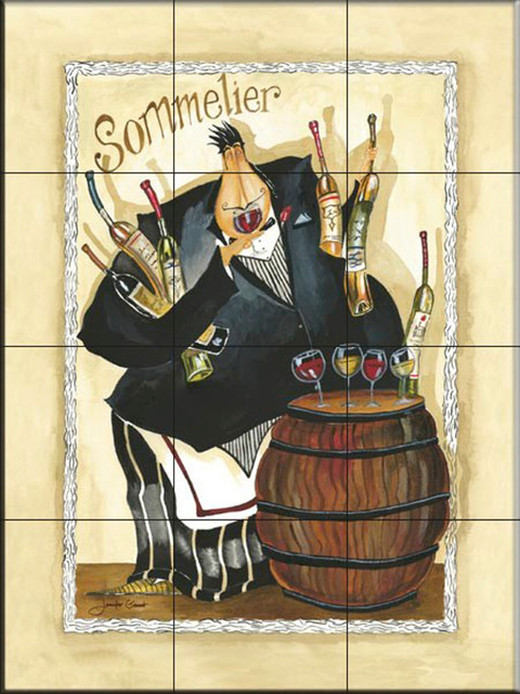 Tile Mural, Days Of Wine And Roses Iii by Jennifer Garant, 24" x 30 ...