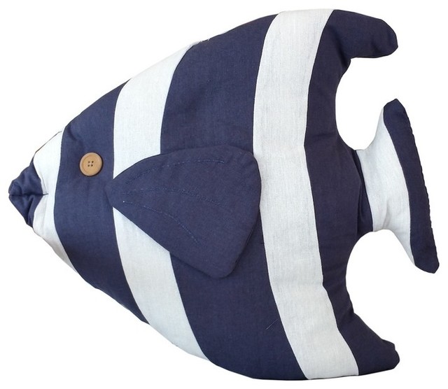 Tropical Fish Pillow, Blue, 18" - Beach Style - Decorative Pillows - by ...