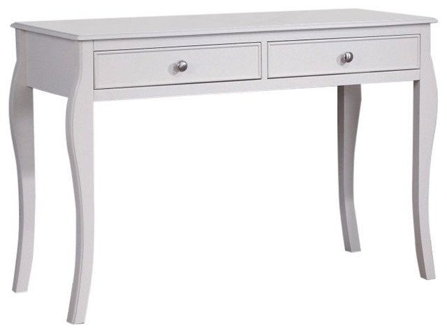 Spacious and Contemporary Desk, White - Traditional - Desks And Hutches ...