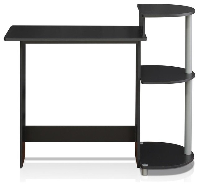 Furinno 11181Bk/Gy Compact Computer Desk, Black/Gray - Contemporary ...
