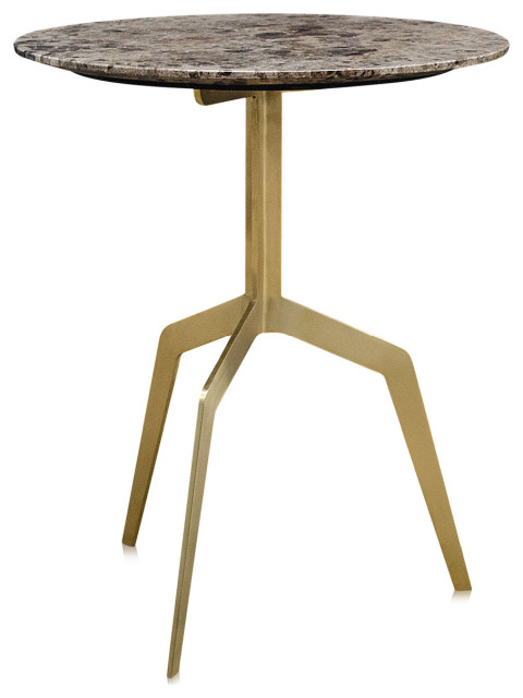 Round Marble Occasional Table, Versmissen Razor - Contemporary - Side ...