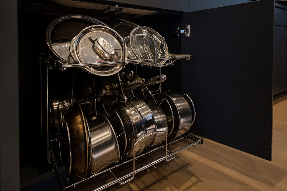 Integrated Pot Pull-Out - Contemporary - Kitchen - New York - by ...