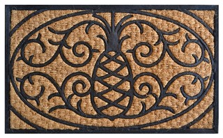 Pineapple Rubber Coir Mat - Tropical - Doormats - by Imports Decor Inc ...