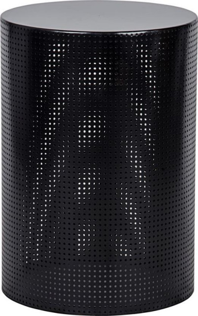 Matte Black Steel Dixon Side Table, Small - Industrial - Side Tables ...