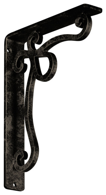 Orleans Wrought Iron Bracket, 1 1/2"Wx7 1/2"Dx10"H - Mediterranean ...