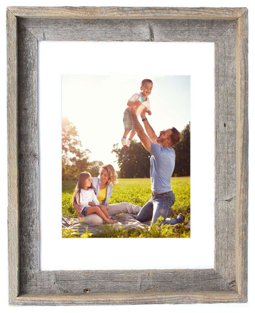 16" X 20" Rustic Reclaimed Wood Picture Frame - Rustic - Picture Frames ...