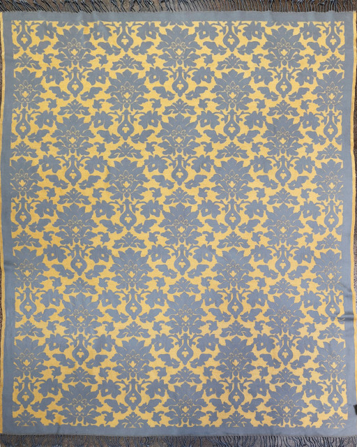 Wool and Cotton Damask Throw, Yellow - Contemporary - Throws - by ...