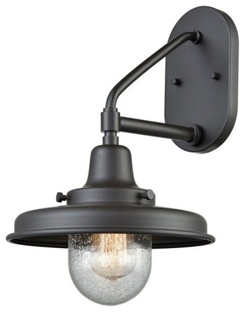 One Light Coastal Outdoor Wall Mount Round Globe - Wall Light Charming ...