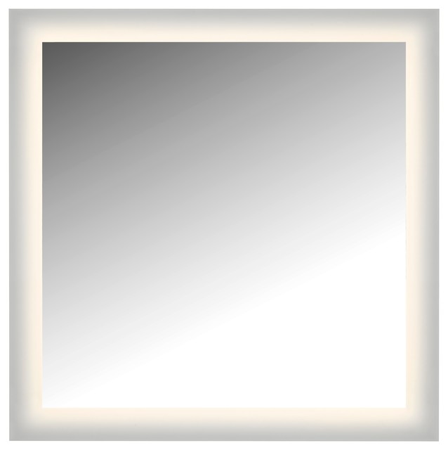Cal Lighting LED Wall Glow Mirror, 36"x36" - Contemporary - Bathroom ...