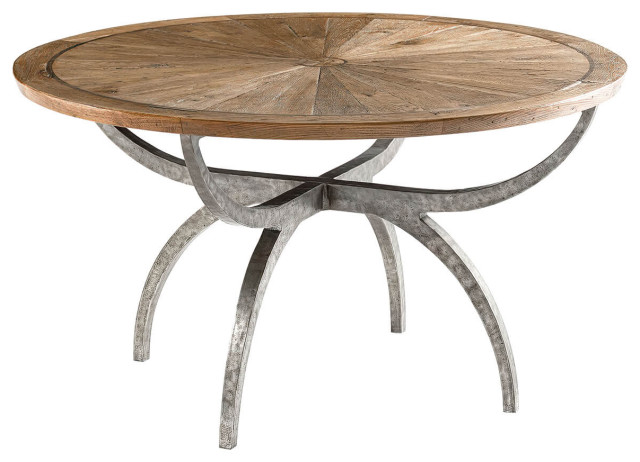 Modern Rustic Round Dining Table - 54" - Industrial - Dining Tables ...