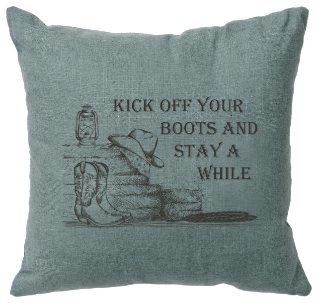 Kick Off Boots Image Pillow, 16" x 16" - Southwestern - Decorative ...