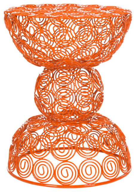 Eli Wire Accent Table, Orange - Contemporary - Side Tables And End ...