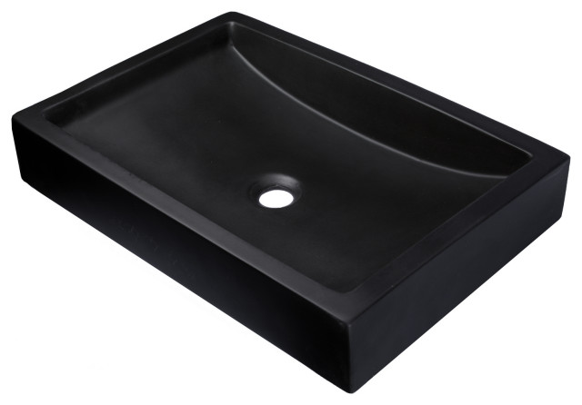 Eden Bath EB_N008CB 22 Inch Shallow Wave Concrete Vessel Sink In ...