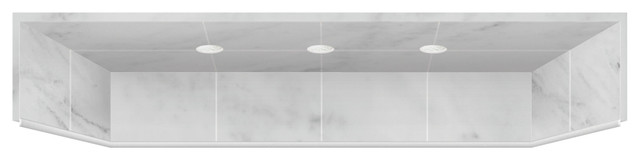 63.5"x37.75" Solid Surface ADA Shower Dome - Contemporary - Shower ...