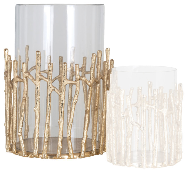 Gold Twigs Hurricane | OROA Loretta - Contemporary - Candleholders - by ...
