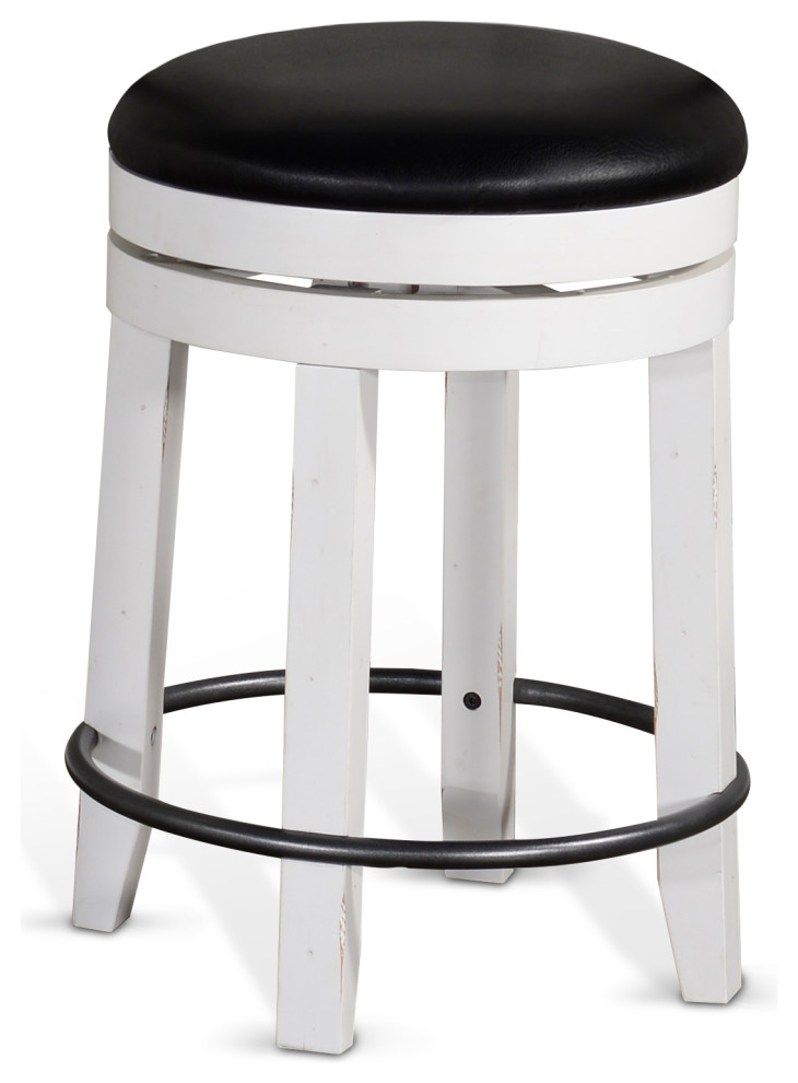 European Cottage Swivel Stool - Farmhouse - Bar Stools And Counter ...
