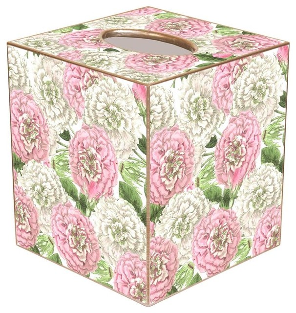 TB1780 - Heirloom Roses Pink & White Tissue Box Cover - Farmhouse ...