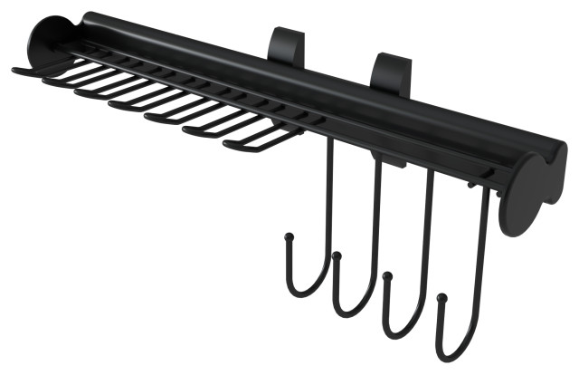 Pull Out Belt & Tie Rack Black, Set of 1 - Closet Organizers - by DEPOT ...
