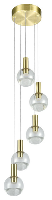 Sienna 5-Light ETL Certified Integrated LED Chandelier Lighting Fixture ...