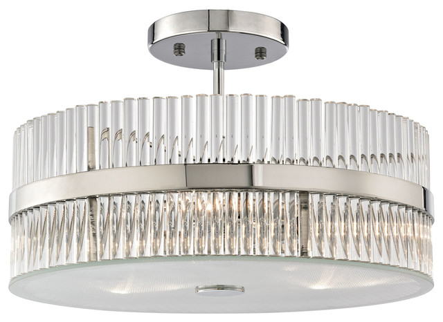 ELK Lighting Nescott 3-Light Semi Flush Mount - 45285/3 - Contemporary ...