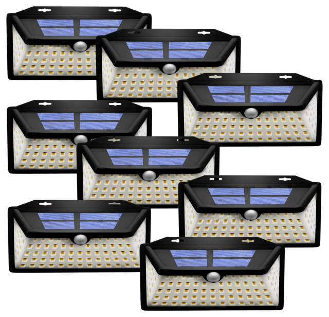 WBM Smart LED Outdoor Solar Lights, Wall Security Lights, 8-Piece ...