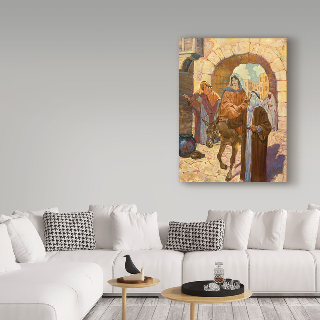 Hal Frenck 'Bethlehem Scene' Canvas Art, 32"x24" - Mediterranean ...