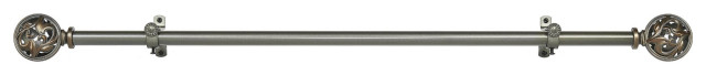 Simple Elegance by Ben&Jonah Metallo Adjustable Decorative Rod & Finial ...