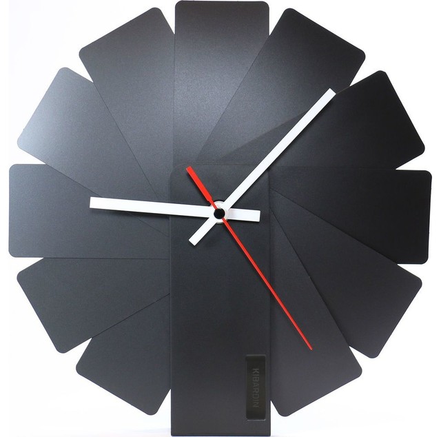 Kibardin Transformer Clock, Black/Black - Contemporary - Wall Clocks ...