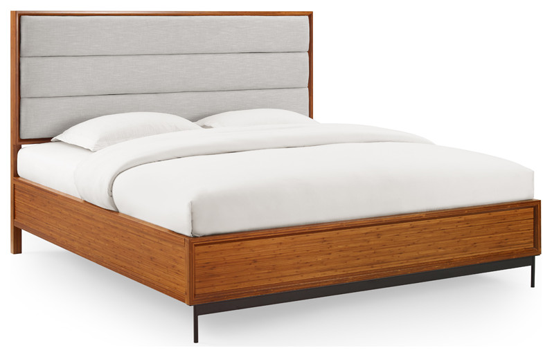 Taylor Queen Bed, Amber - Midcentury - Platform Beds - by Greenington ...