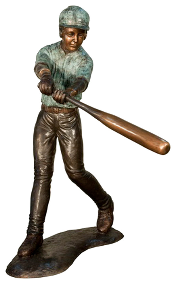 Varsity Baseball Batter, Design A - Traditional - Garden Statues And ...