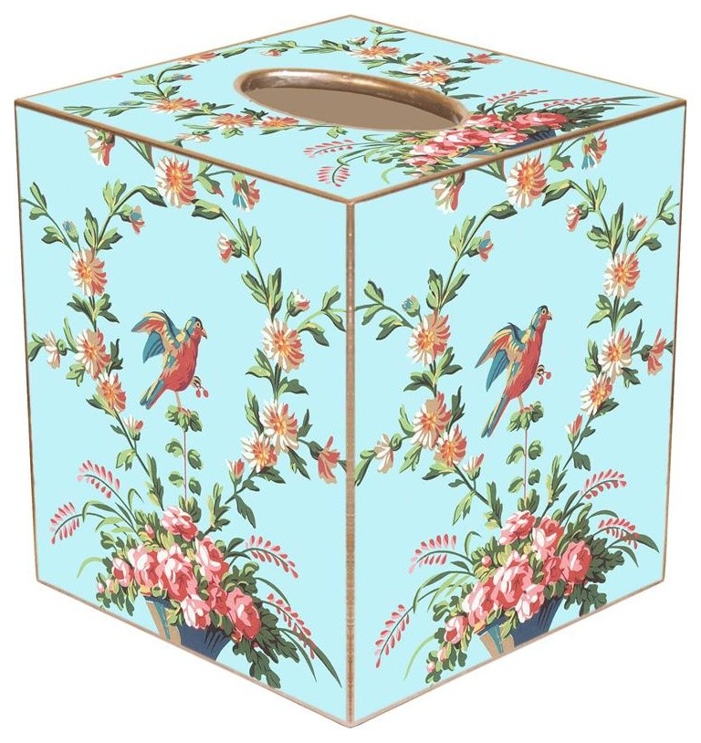 TB572-Aqua Bird Tissue Box Cover - Farmhouse - Tissue Box Holders - by ...