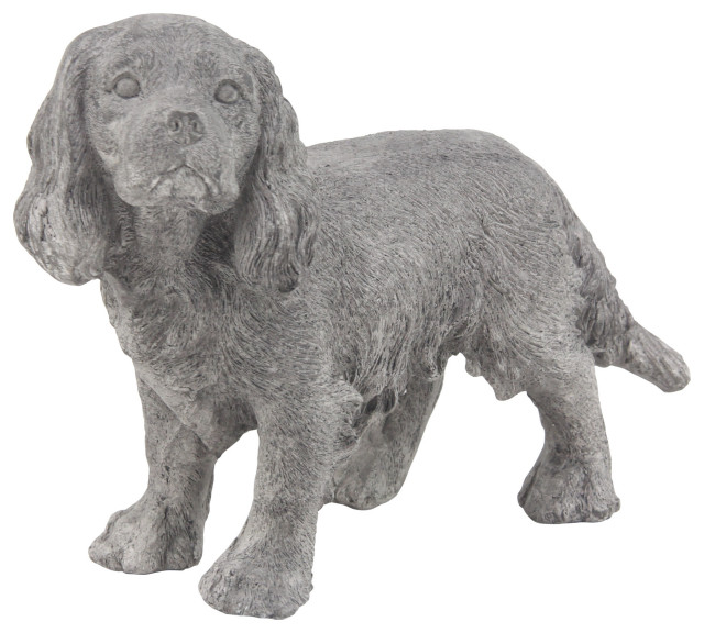 Polystone Frame Dog Sculpture in Standing Position, Gray - Contemporary ...