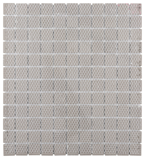 Metro Square Porcelain Mosaic Floor and Wall Tile Sample - Traditional ...