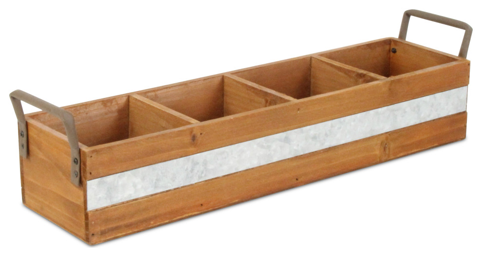 Wooden Storage Caddy - Brown - Farmhouse - Storage Bins And Boxes - by ...