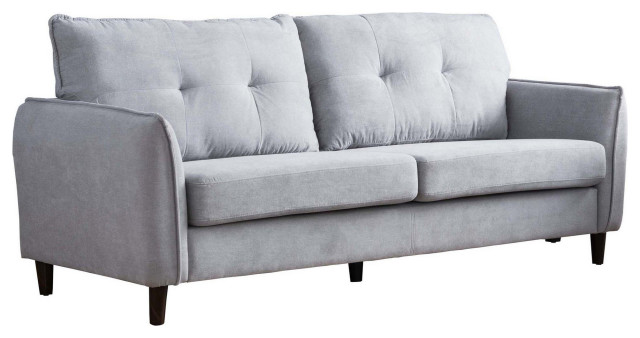 Benzara BM240854 Sofa With Fabric Pocket Coil Cushions and Welt Trim ...