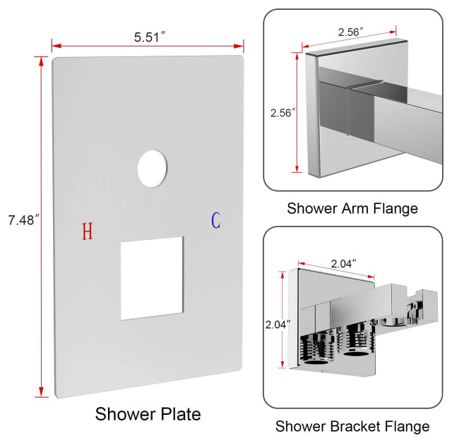 Wall Mount Stainless Steel Shower Kit In Chrome Color - Contemporary ...